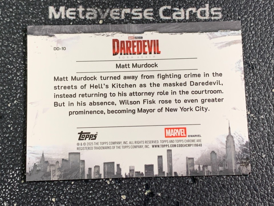 2025 Topps Chrome Marvel Studios #DD-10 Matt Murdock Red Refractor 5/5 ...