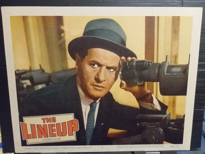 Lobby Card 1958 THE LINEUP evil Eli Wallach drug smuggler best CU noir ...