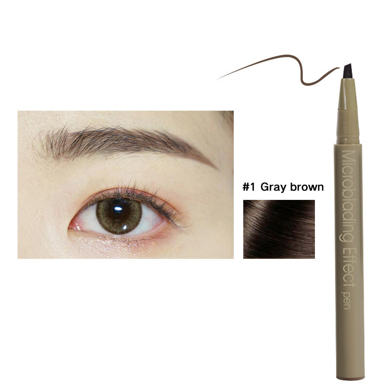 Microblading Effect Eyebrow Pen Long-Lasting Waterproof Brow Eye Pencil ...