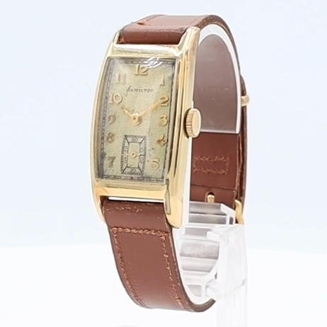 Vintage Hamilton Clark Men's Mechanical Wristwatch 980 USA 14k Gold ...