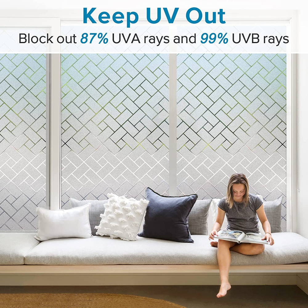 rabbitgoo Window Privacy Film Frosted Glass Static Cling Sticker ...