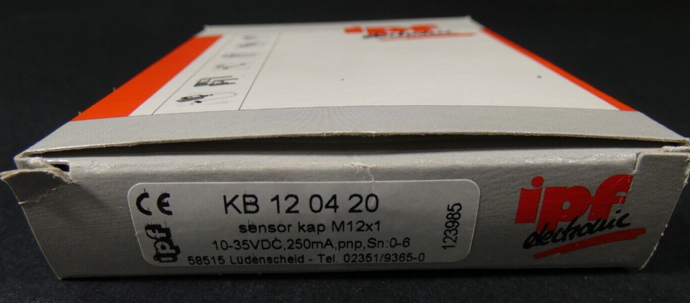 Ipf electronic KB 12 04 20 Induktiver Sensor | M12x1 Steckanschluss | 10-35 VDC | eBay.de
