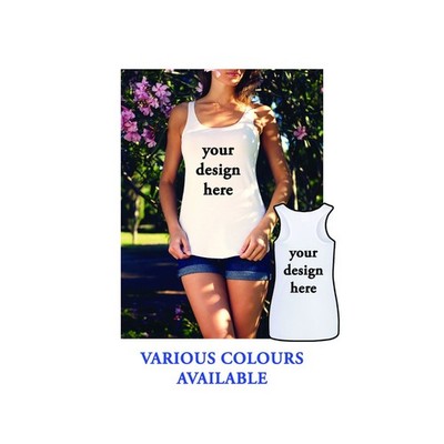 LADIES HEN PARTY VEST TOPS PHOTO PRINTED PERSONALISED HEN DO DESIGN ...