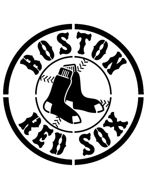 Red Sox Socks Logo Black And White