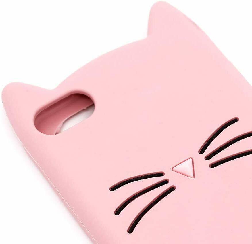 iPod Touch 5th 6th & 7th Gen - SOFT SILICONE RUBBER CASE COVER PINK CAT ...