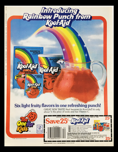 1984 Kool-Aid Rainbow Punch Juice Circular Coupon Advertisement | eBay