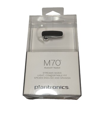 Plantronics M70 Mobile Bluetooth Headset Black/White Brand New Sealed ...