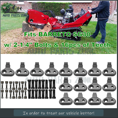 Stump Grinder Pocket & Teeth Kit Fits BARRETO SG30 w/ 2-1/4" Bolts ...