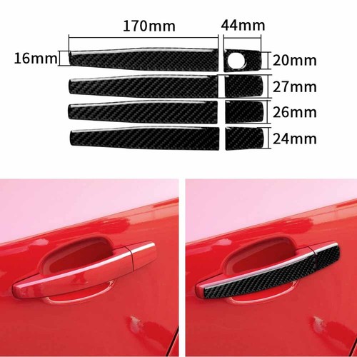 Carbon Fiber Exterior Door Handle Cover Trim Sticker For Chevrolet ...