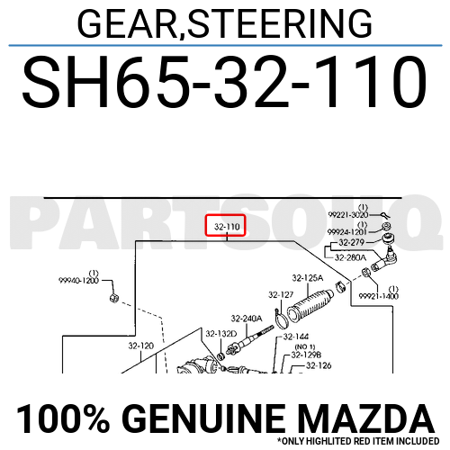 SH6532110 Genuine Mazda GEAR,STEERING SH65-32-110 | eBay