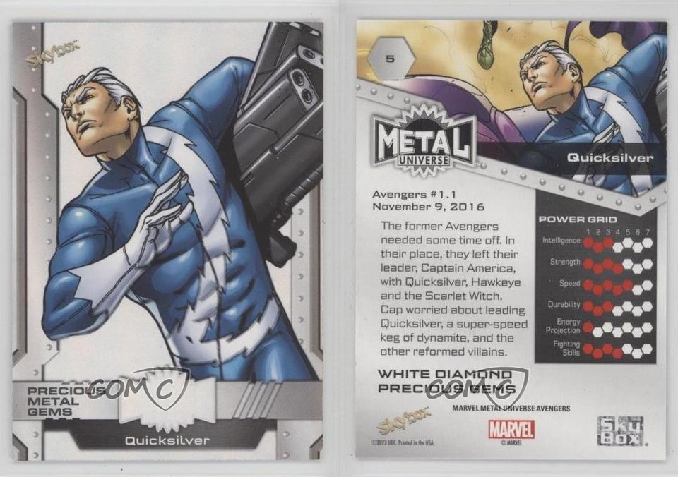 2024 Skybox Marvel Metal Universe Avengers PMG White Diamond /25 ...