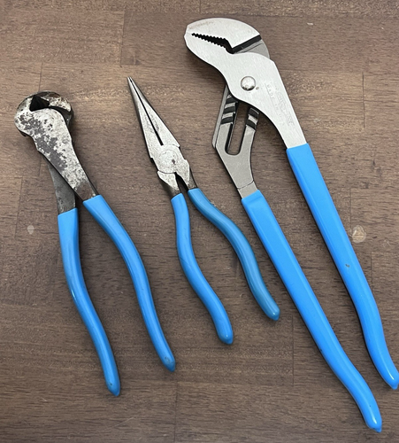 Channellock Pliers - Tongue & Groove, End Nippers & Needle Nose - Set ...