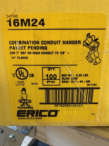 Caddy 16M24 Threaded Rod Hanger for 3/8" & 1/4" Rods, Steel Qty (Lot of ...