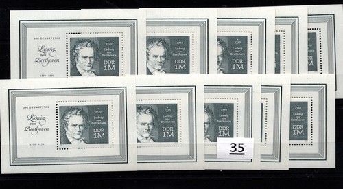 = 10X GERMANY - MNH - DDR - FAMOUS PEOPLE - BEETHOVEN - MUSIC | eBay