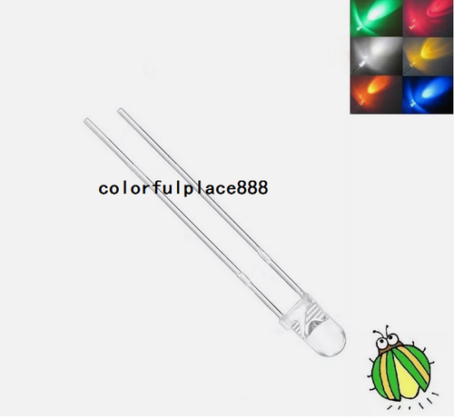 3mm Red Yellow Blue Green White Orange Breathing Fading Pulse Firefly ...