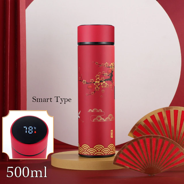 Chinese style Vacuum insulated smart thermos flask stainless steel ...