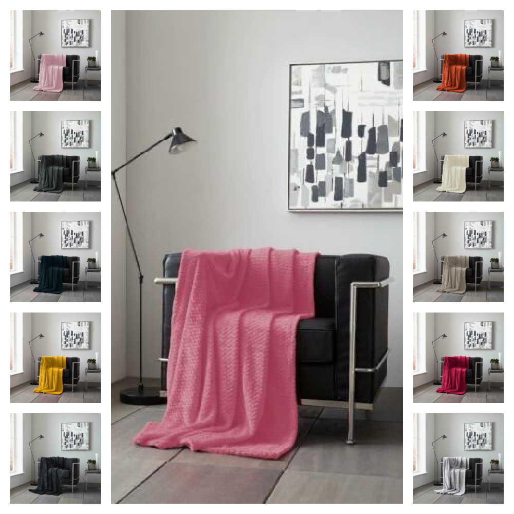 Throws Blankets Double 150x200 King Size 200x240 Fleece Sofa Bed Soft ...