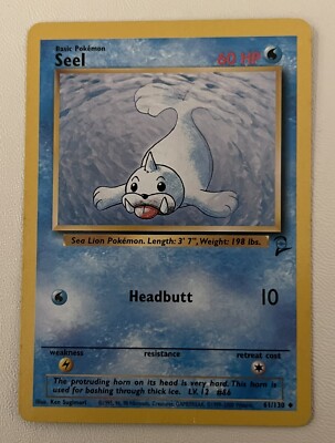 Pokemon Seel Base Set 2 61/130 LP-MP Non Holo UNCOMMON | eBay