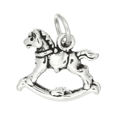 Sterling Silver Rocking Horse Charm or Pendant | eBay