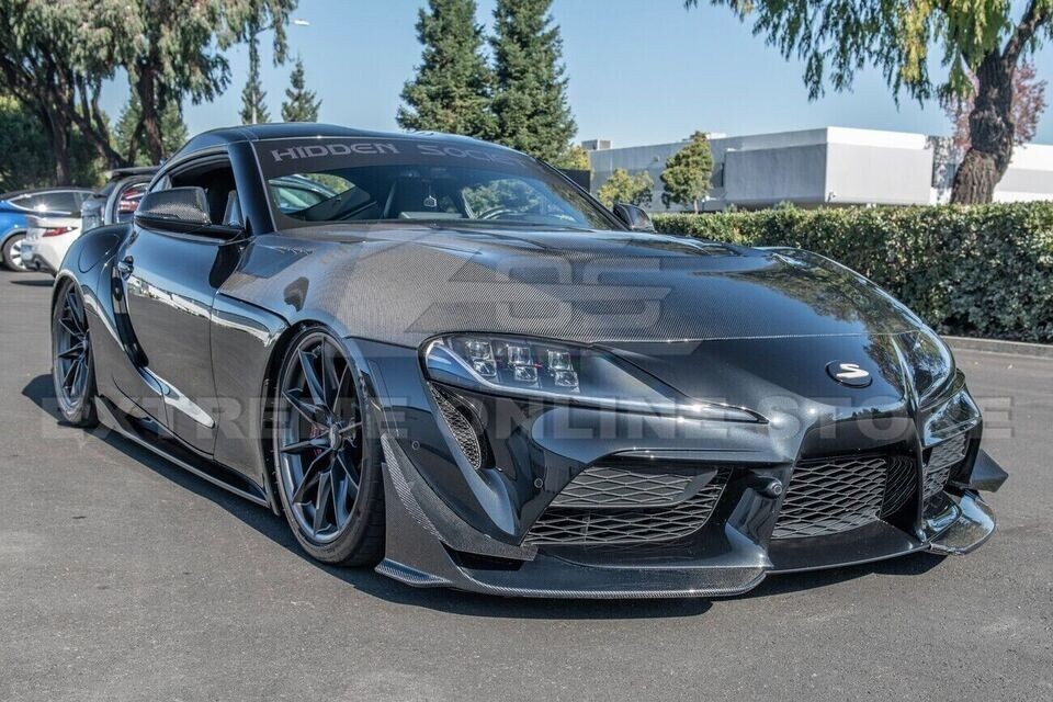 CARBON FIBER Edition Splitter Front Bumper Lip Fits 20-Up Toyota GR ...