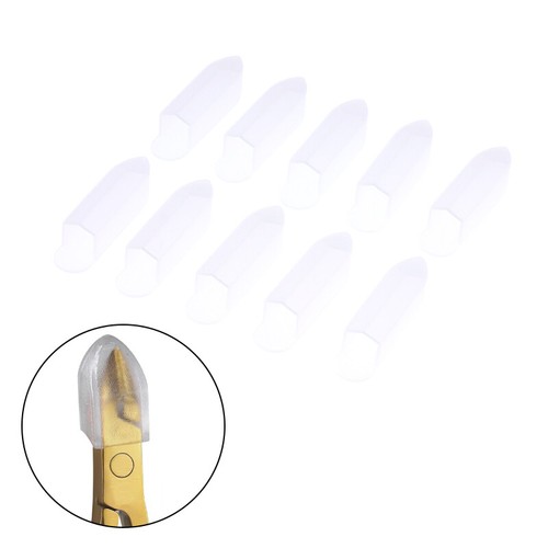 10PCS Transparent Dead Skin Clamp Sleeve Nipper Cover Protective Sleeve ...