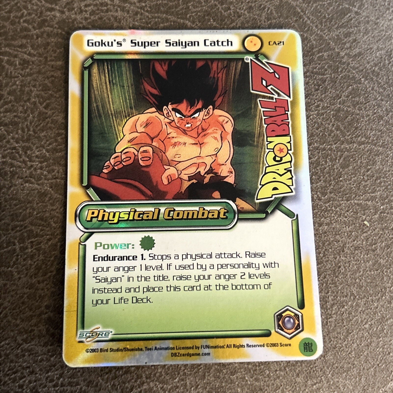 DBZ Dragon Ball Z FOIL Goku's Super Saiyan Catch CA21 CCG Limited ...