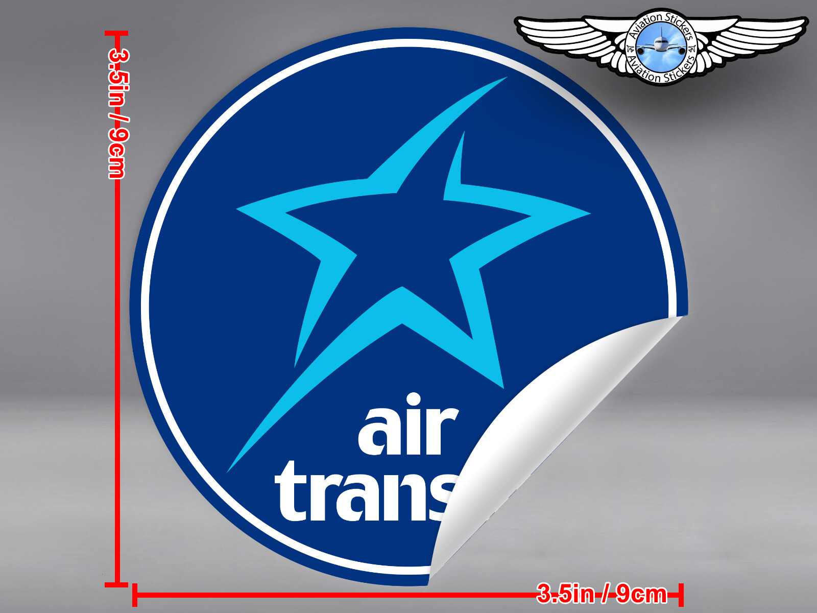 AIR TRANSAT ROUND LOGO STICKER / DECAL | eBay UK