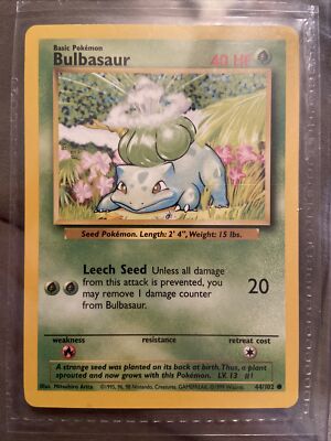 BULBASAUR - Base Set - 44/102 - Common - Pokemon Card - Unlimited ...