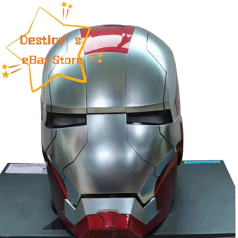 US Ship Cosplay AUTOKING Iron Man MK5 Helmet 1:1 Wearable JARVIS Voice ...