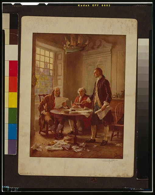 Thomas Jefferson Writing Declaration Of Independence