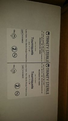 TRINITY STERILE 10083 1"X18" LATEX FREE STRETCH TOURNIQUETS, LOT OF 250 ...