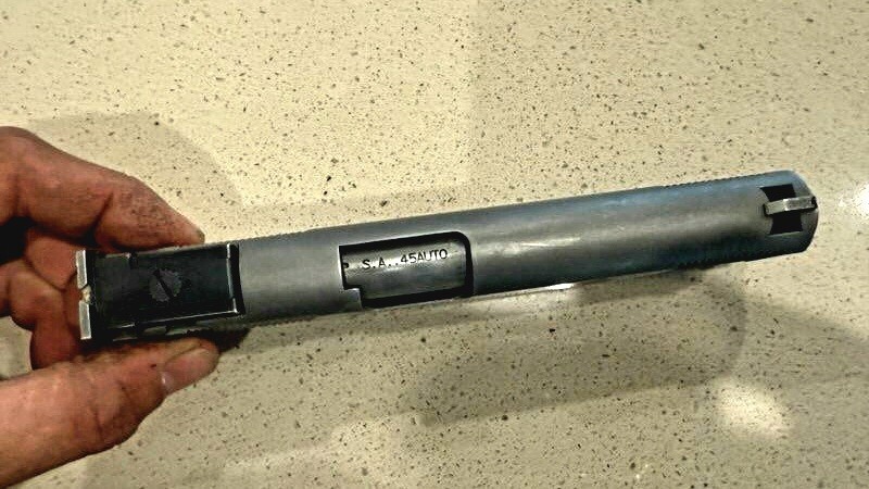 Stainless Springfield Armory 45 Loaded TARGET Slide. Complete | eBay