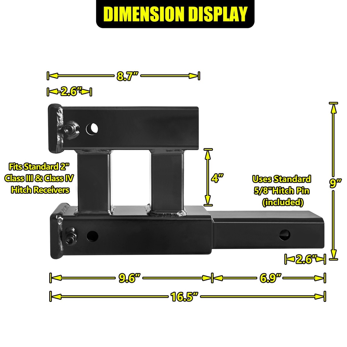 Hitch Extension Dimensions