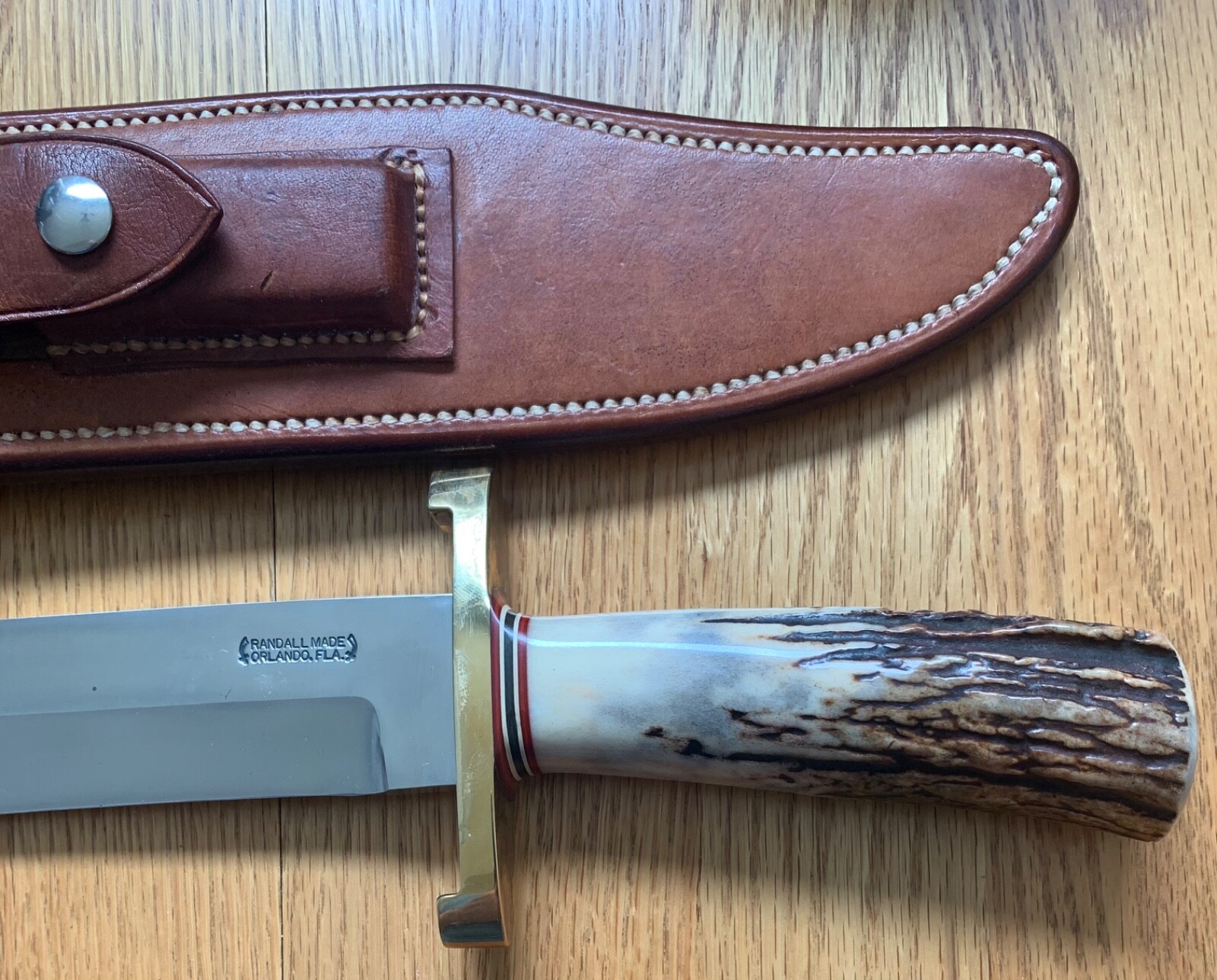 BEAUTIFUL RANDALL #12 -9 STAG KNIFE NEVER USED W/ ROUGHBACK SHEATH | eBay