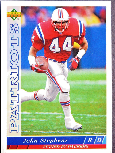John Stephens #124 Upper Deck 1993 Football Card (New England Patriots ...