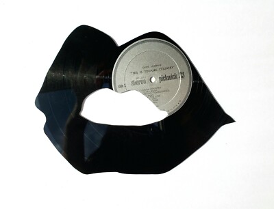 Hand Cut Vinyl Record Art Lips Silhoutte | eBay