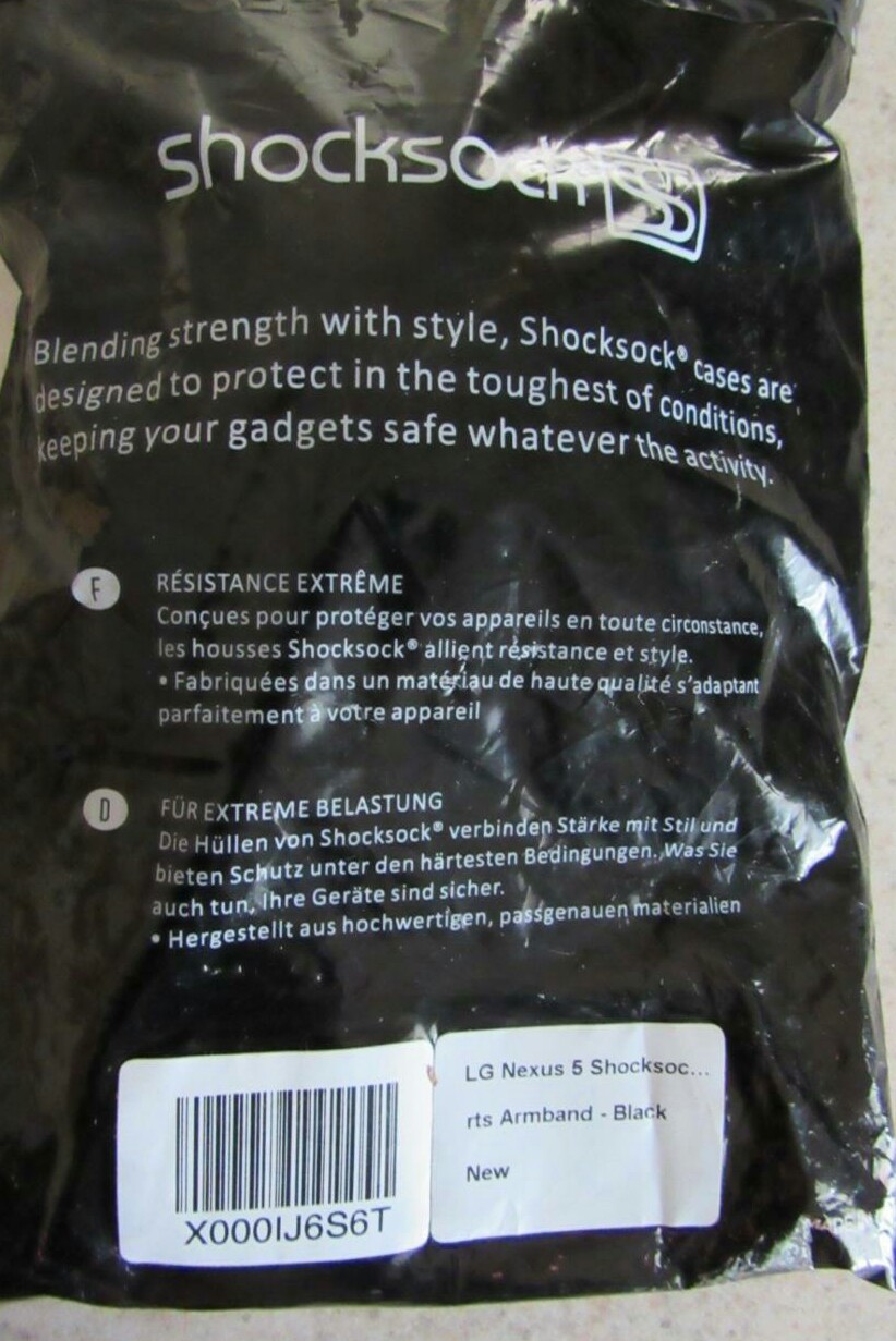 Shocksock RUNNERS CASE FOR PHONE OR MP3 PLAYER Grey BRAND NEW. Runners ...