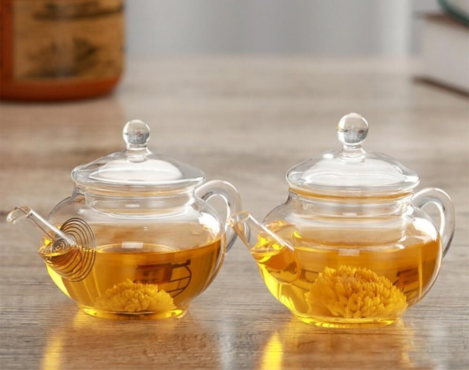 Small Tea Pot Glass Teapot with Infuser Tea Kettle for Loose Tea with ...