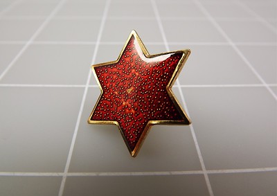 Lapel Pin Gold Tone RED STAR 1" | eBay