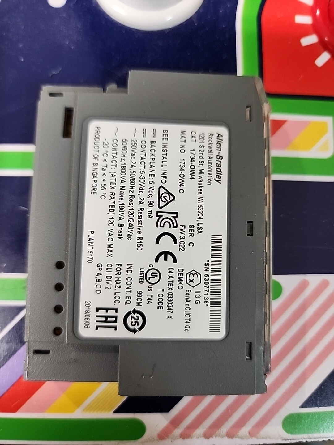 Allen Bradley Digital Relay Output Module 1734-OW4 SER C FW 3.022 | eBay