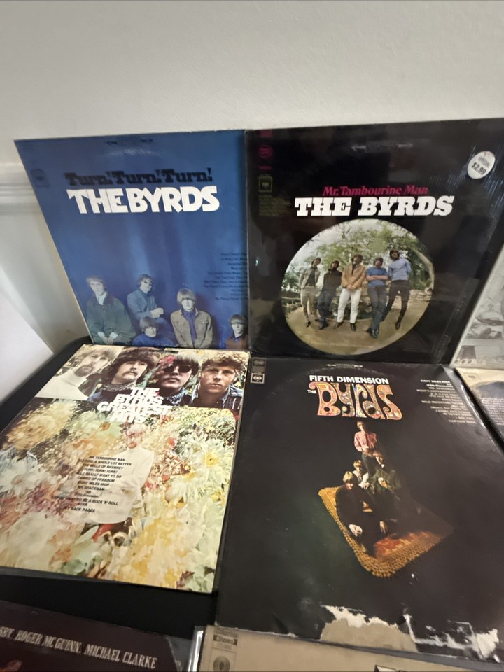 LOT OF 9 THE BYRDS VINYL RECORD LPS ALL OG!!! MEDIA IS VG to VG+ ...