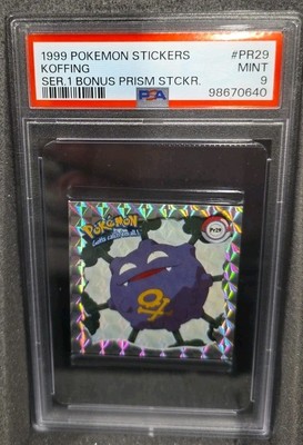 POKEMON CARD KOFFING PRISM 29 ARTBOX STICKER SERIES 1 #29 GRADED PSA 9 ...
