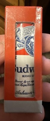 Vintage Budweiser Beer Light Refillable Butane Lighter In Box Novelty ...