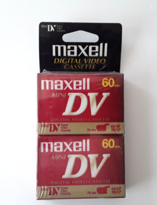 Maxell Mini DV Digital Video Camcorder Cassette Tapes 60 Minutes 2 Pack ...
