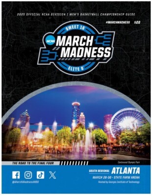 2025 NCAA Mens D1 Basketball Program 1st 2nd /Regional Rounds ATLANTA FINAL FOUR | eBay