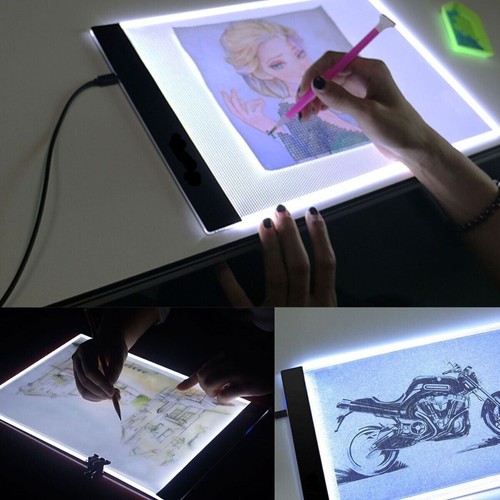 A4 LED Tracing Table Display Light Box Pad Drawing Artist Stencil Board Tattoo | eBay