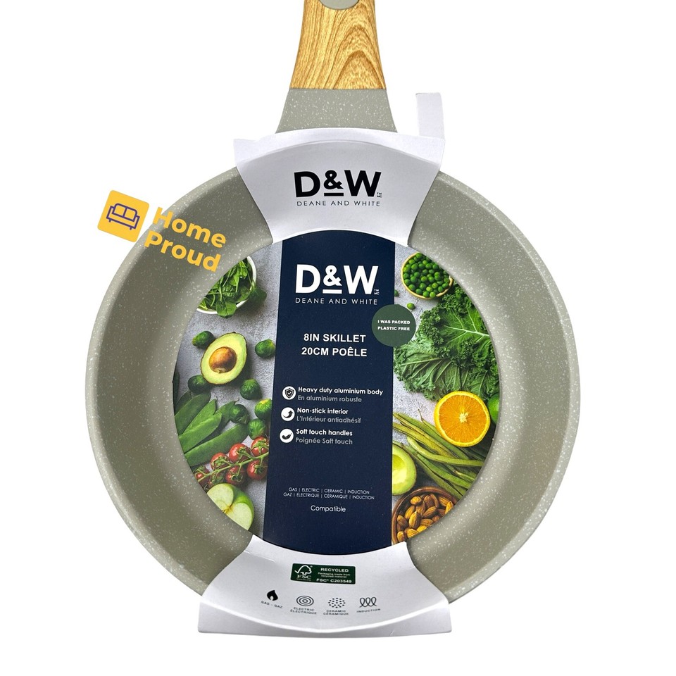 D&W Frying Pan Nonstick FRY Skillet 8 inch Deane&White Premium Kitchen ...