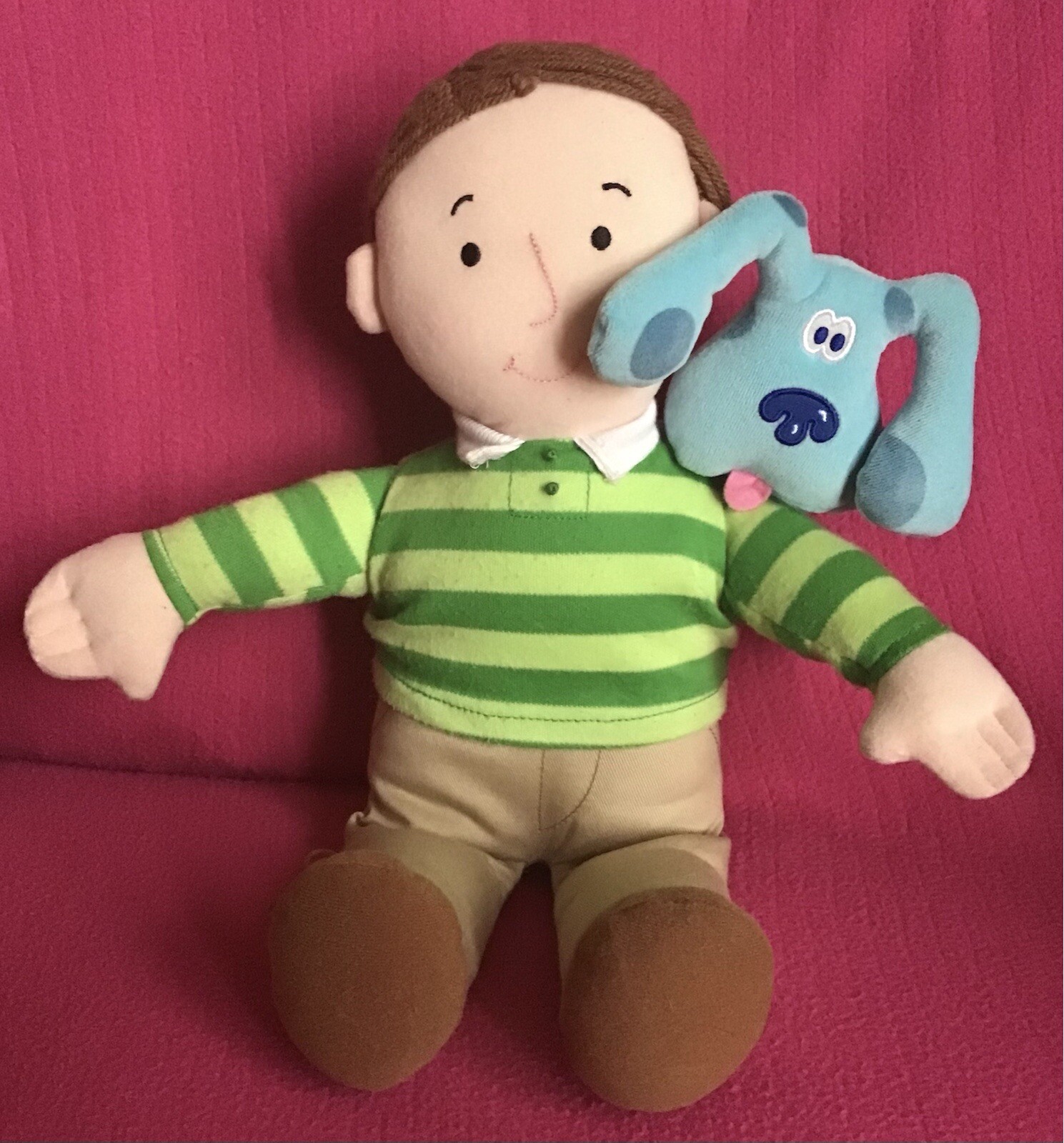 Eden Blue’s Clues Talking Steve & Blue Dog Soft Plush TV Toy 10-15 ...