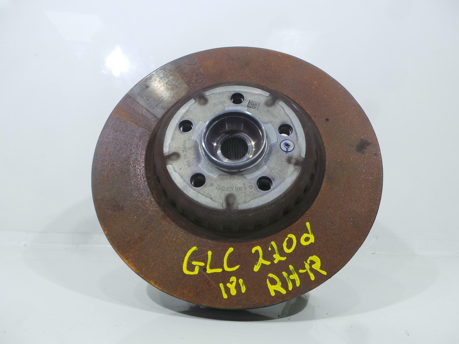 2018 MERCEDES GLC 220d REAR BRAKE DISC , SPINDLE A0004230712 HUB ...