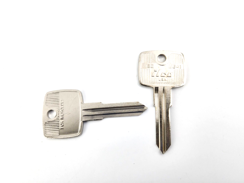 Pair 2x Mercedes Benz Ilco Key Blank 1977-1985 W123 240D 280CE 280E ...